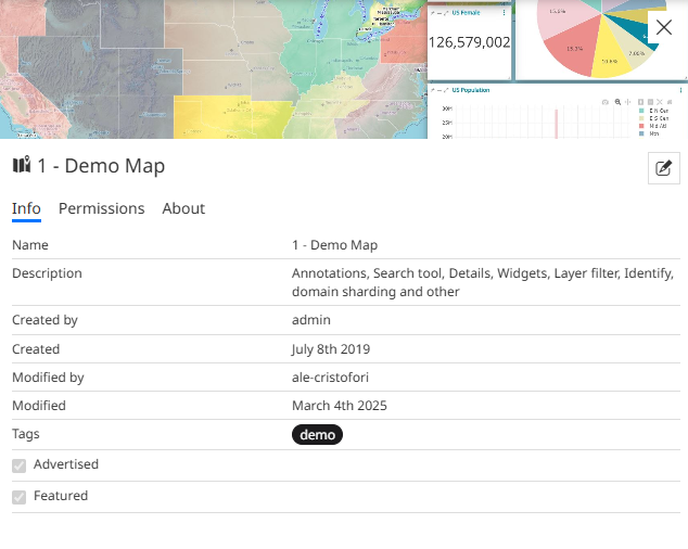 Resources Properties - MapStore
